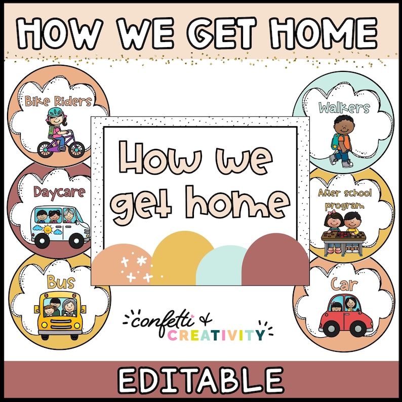 Editable Classroom Dismissal Chart: Neutral Classroom Decor (digital ...