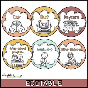 Editable Classroom Dismissal Chart: Neutral Classroom Decor (digital ...