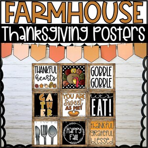 FARMHOUSE Classroom Holiday Posters Bundle | Classroom Decor Bundle ...