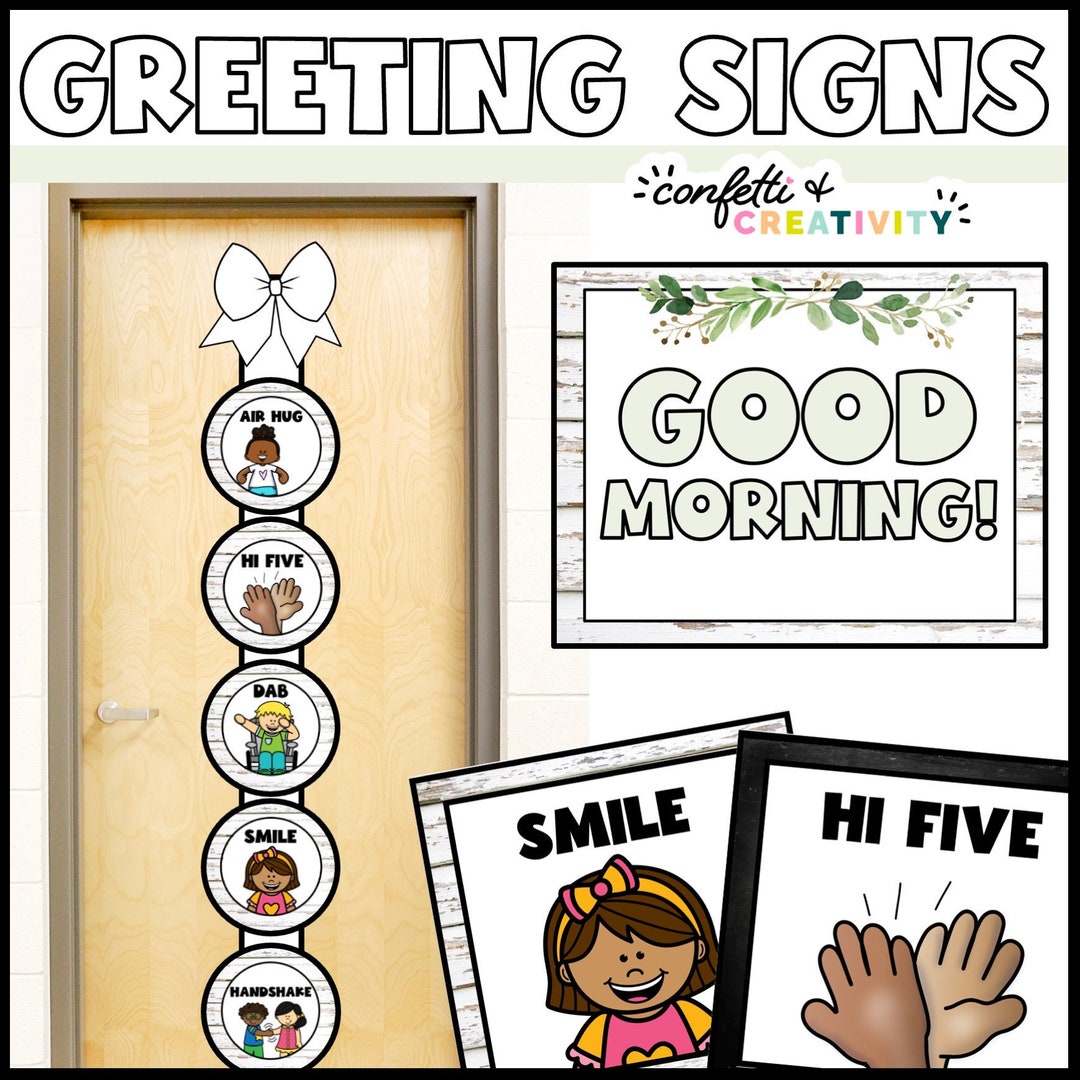 Farmhouse Greeting Signs for Students | Morning Greeting Signs ...