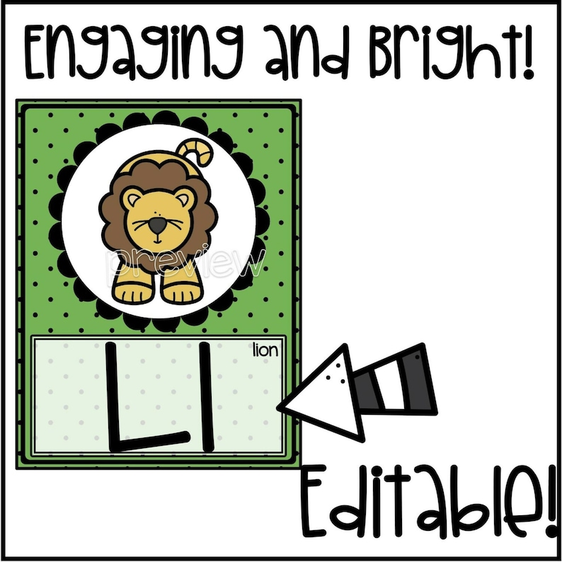 Bright Classroom Alphabet Posters Alphabet Display Animal - Etsy