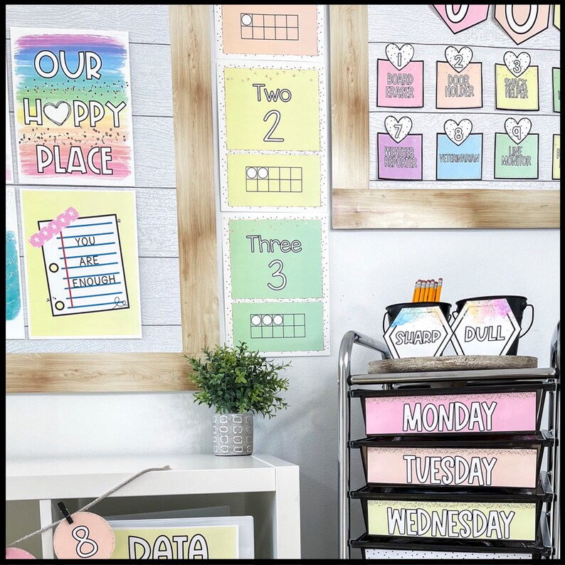 Classroom Number Posters With Ten Frames 0-20 Pastel - Etsy