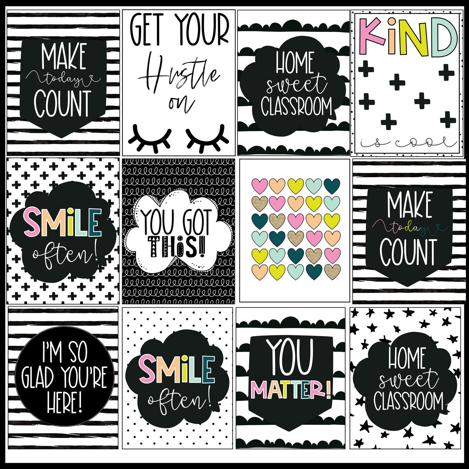 Bold Brights Classroom Quote Posters Classroom Quotes - Etsy