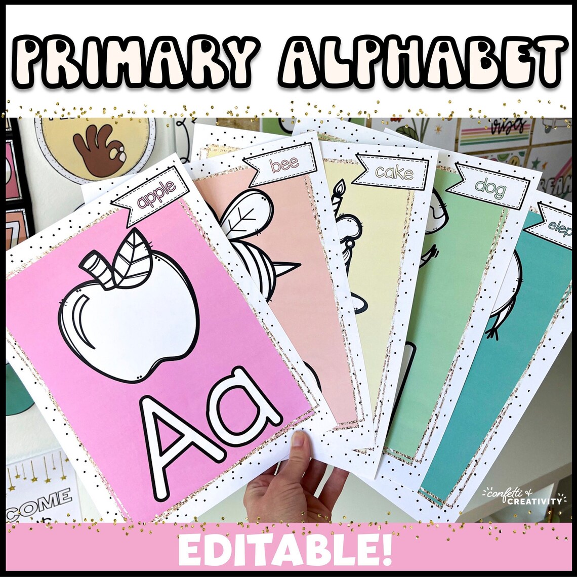 Retro Classroom Alphabet Posters Alphabet Display Animal - Etsy