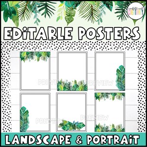 Editable Classroom Posters | Tropical Classroom Decor | Elementary ...