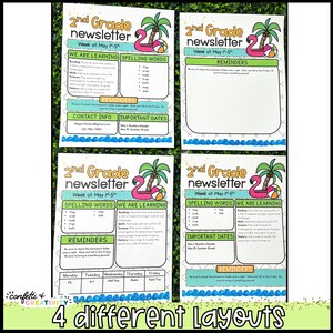 Editable Summer Classroom Newsletter Template (digital Download) - Etsy