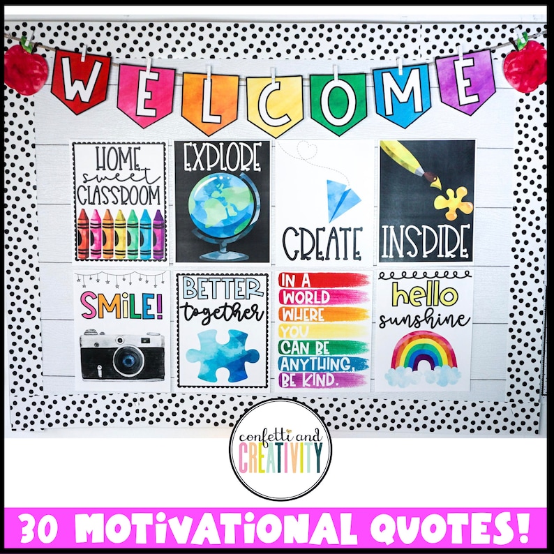 WATERCOLOR Classroom Decor Bundle Watercolor Classroom Theme - Etsy