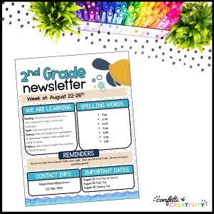 EDITABLE Ocean Classroom Newsletter | Teacher Newsletter Template ...