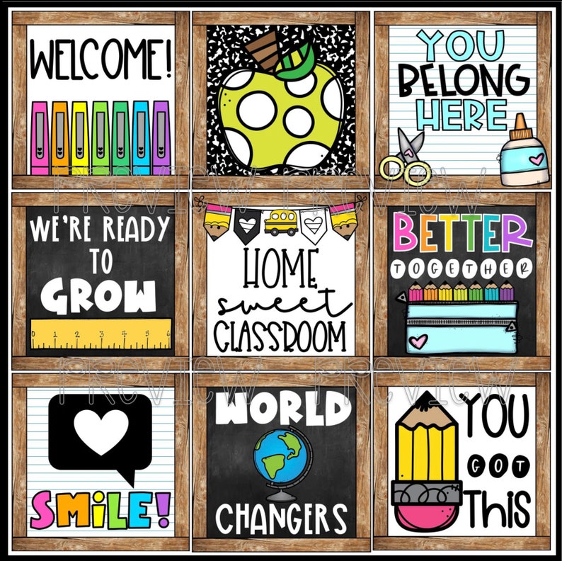 Farmhouse Back to School Posters: Classroom Decor (digital Download) - Etsy