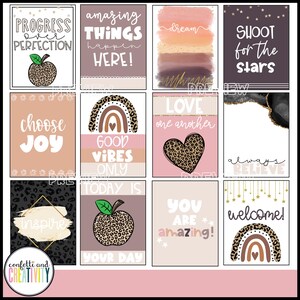 Boho Classroom Quote Posters: Neutral Elementary Decor (digital ...