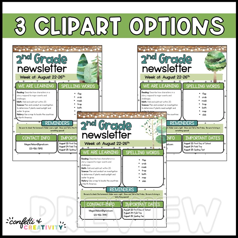 Nature Classroom Newsletter Template: Editable Teacher Newsletter ...