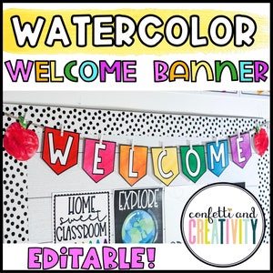 Watercolor Classroom Decor Bundle: Colorful Theme (digital Download) - Etsy