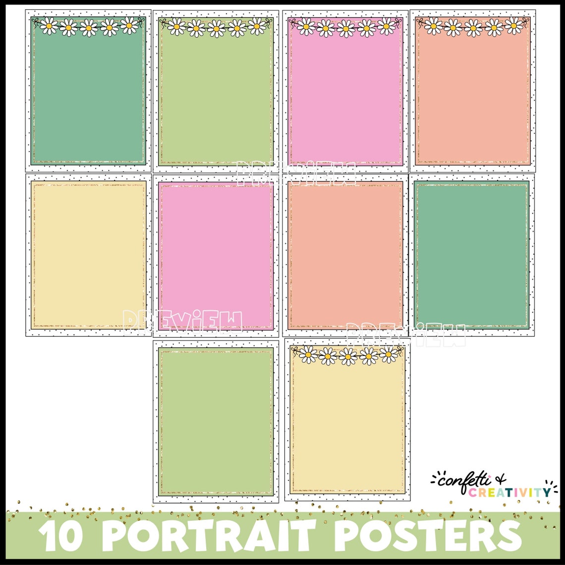 Retro Editable Classroom Posters: Colorful Decor (digital Download) - Etsy