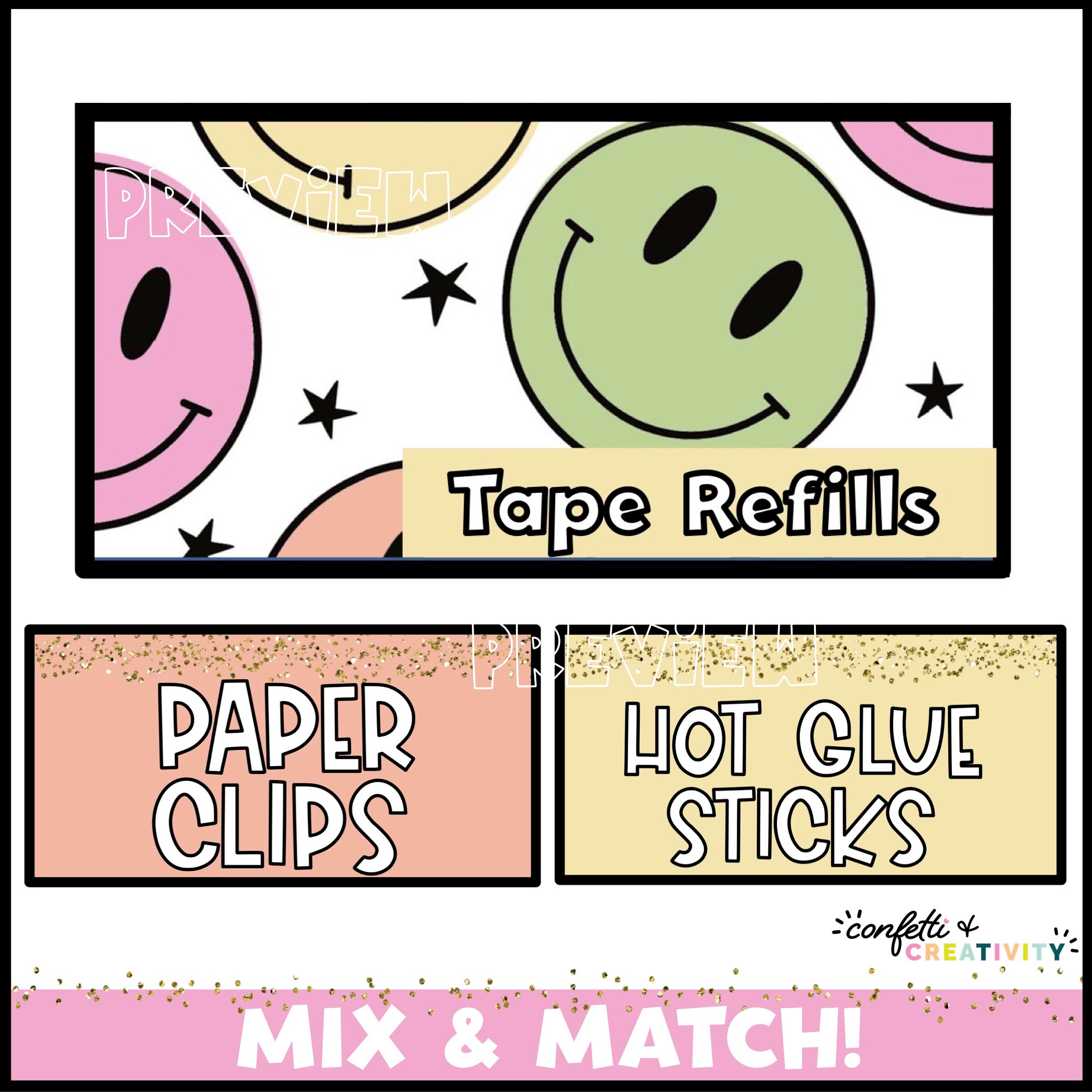 Retro Teacher Toolbox Labels: Editable Classroom Decor (digital ...