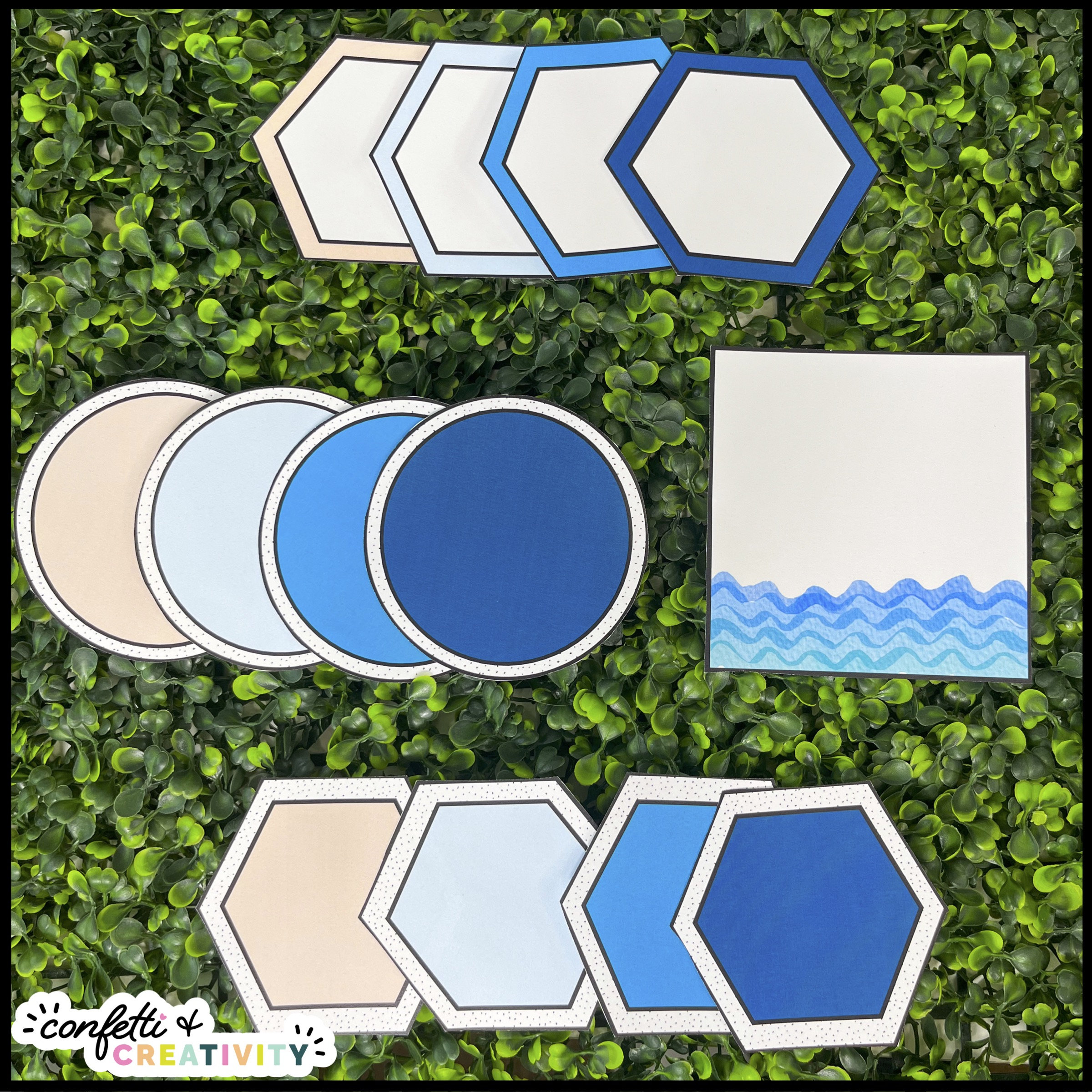 Editable Classroom Labels: Ocean Theme, Circle, Square, Hexagon ...