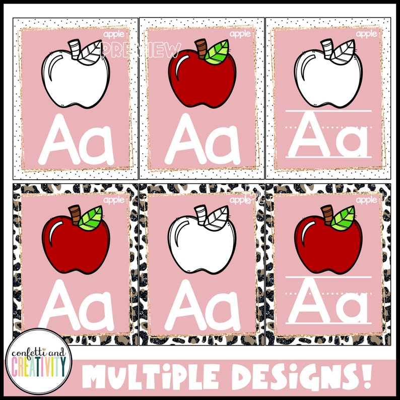 Boho Neutral Classroom Alphabet Posters Alphabet Display - Etsy