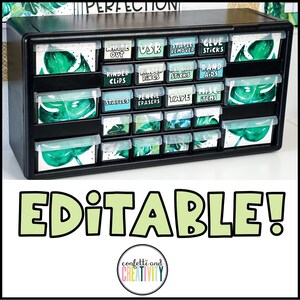 Tropical Teacher Toolbox Editable Labels | Tropical Classroom Decor ...