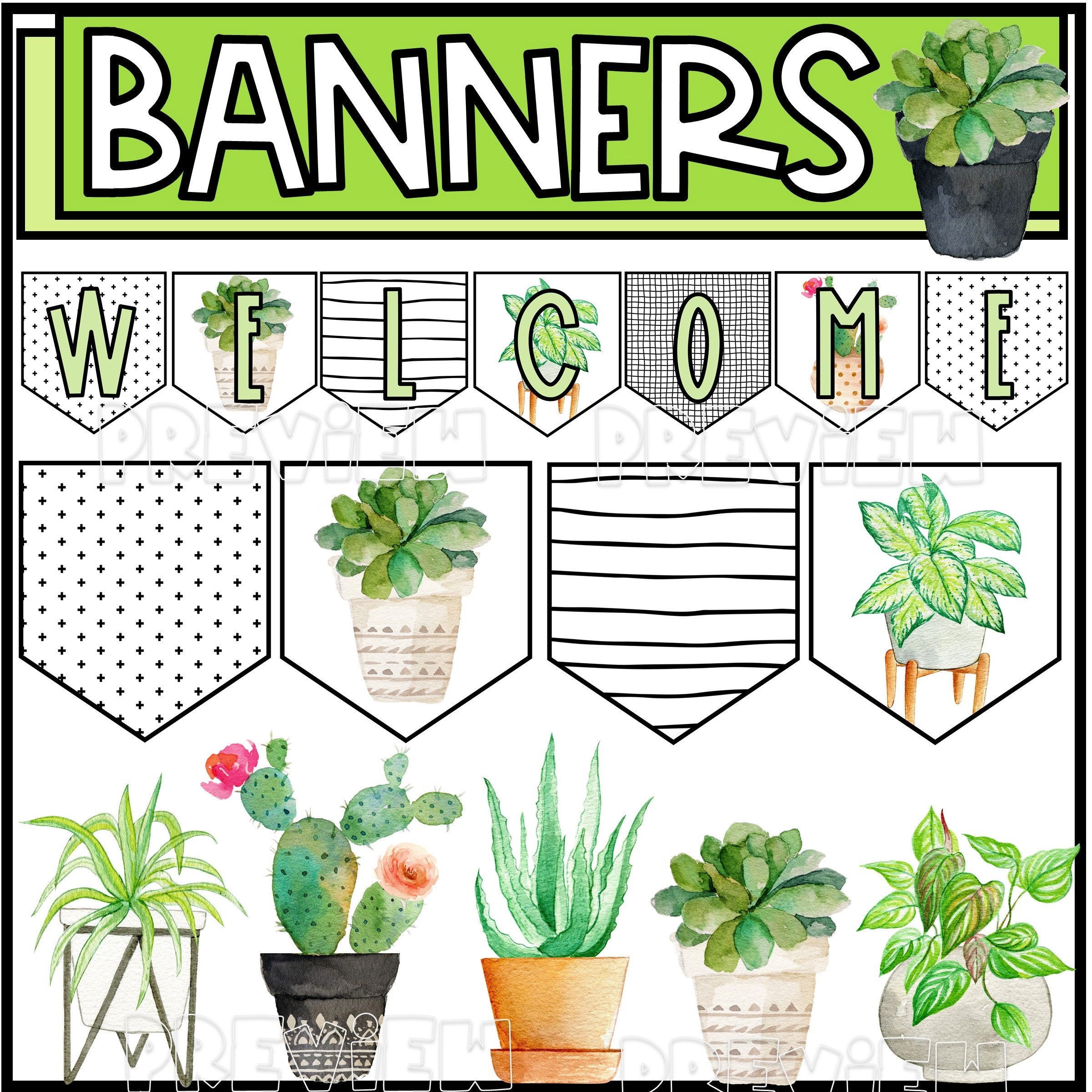 Plant Classroom Decor Bundle Plant Classroom Theme - Etsy UK