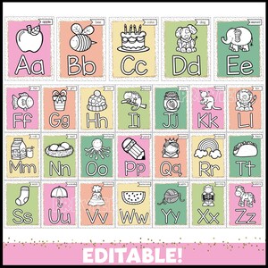 Retro Classroom Alphabet Posters | Alphabet Display | Animal Alphabet ...