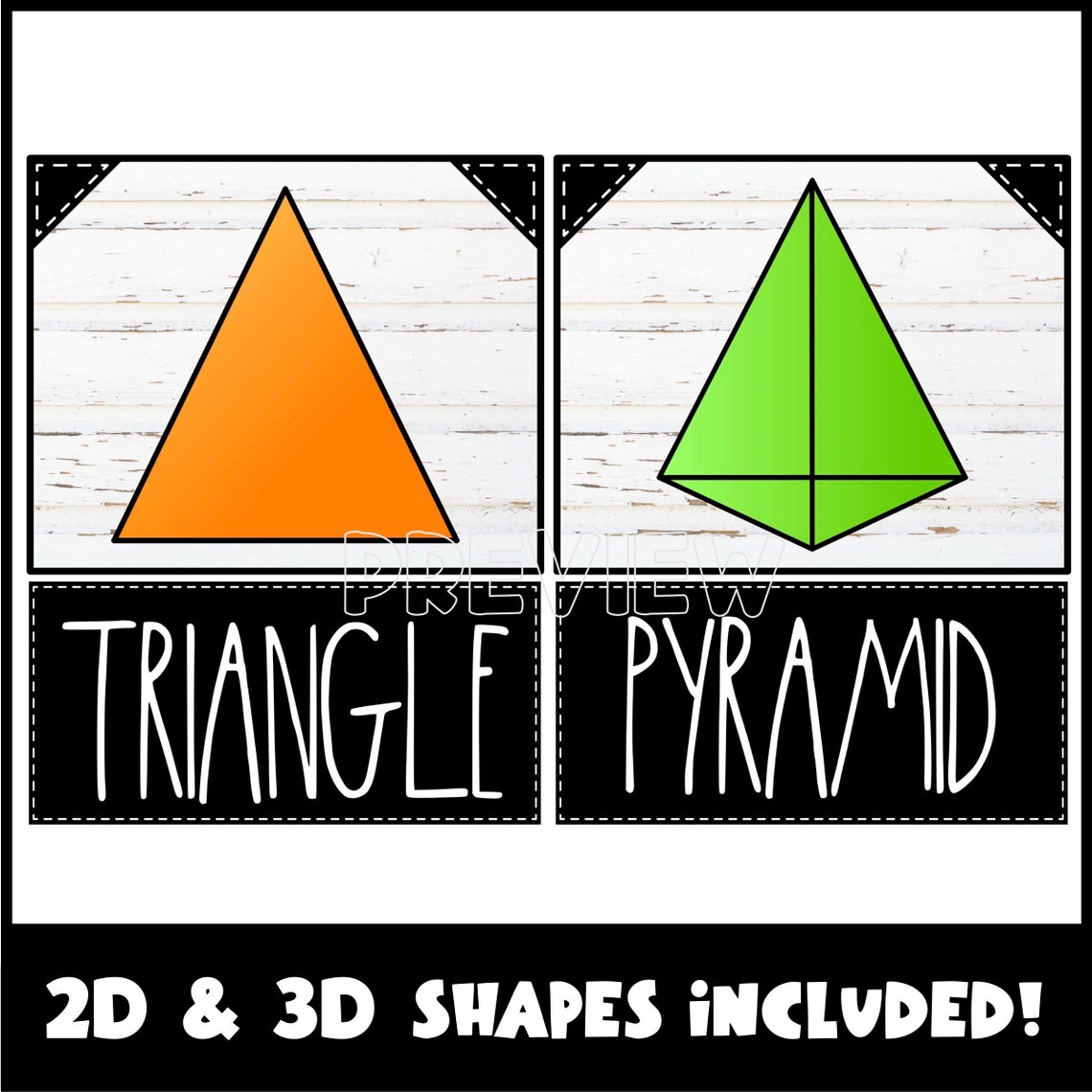2D and 3D Shapes Posters for the Classroom Farmhouose - Etsy Australia