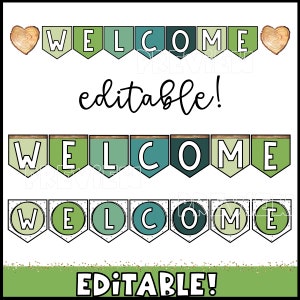 Editable Classroom Welcome Banner | Nature Classroom Decor | Classroom ...