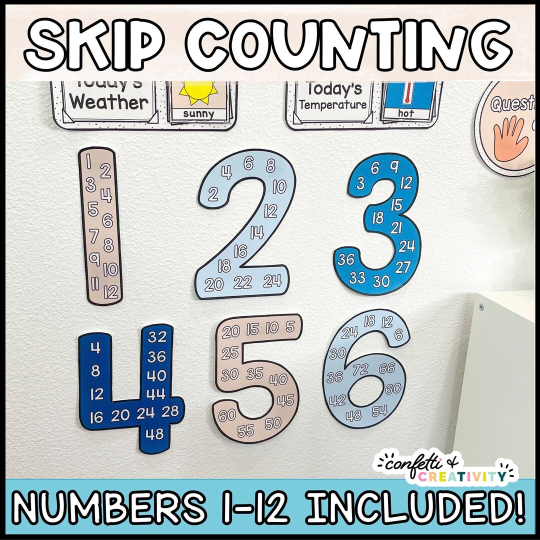 Classroom Skip Counting Posters | Classroom Numbers Display | Math ...