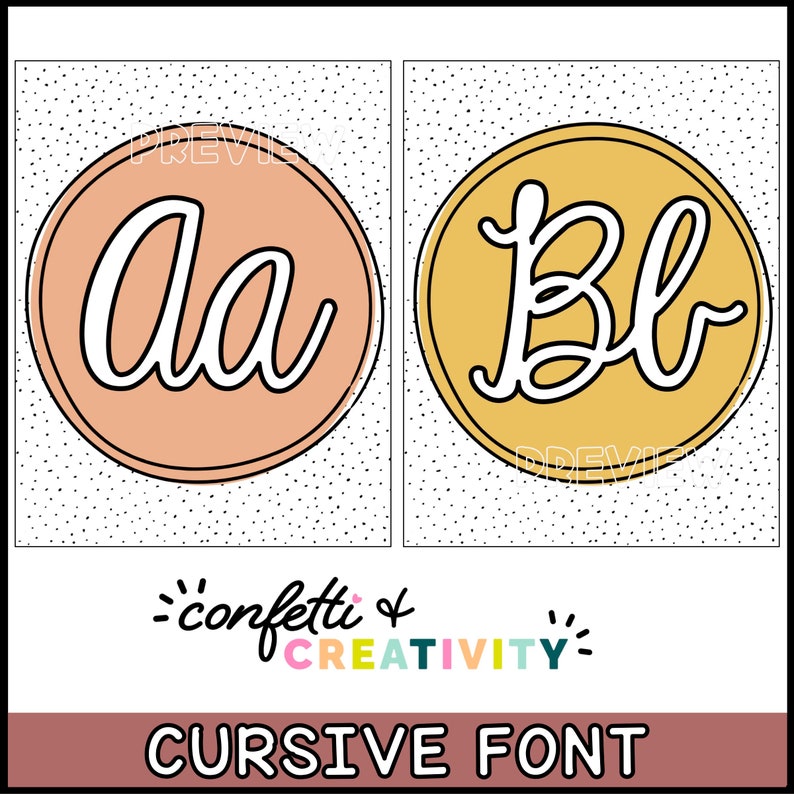 Neutral Classroom Alphabet Posters: Cursive & Standard (digital ...