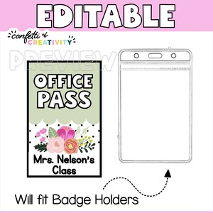 PRINTABLE Classroom Hall Passes | Personalized Classroom Hall Pass ...