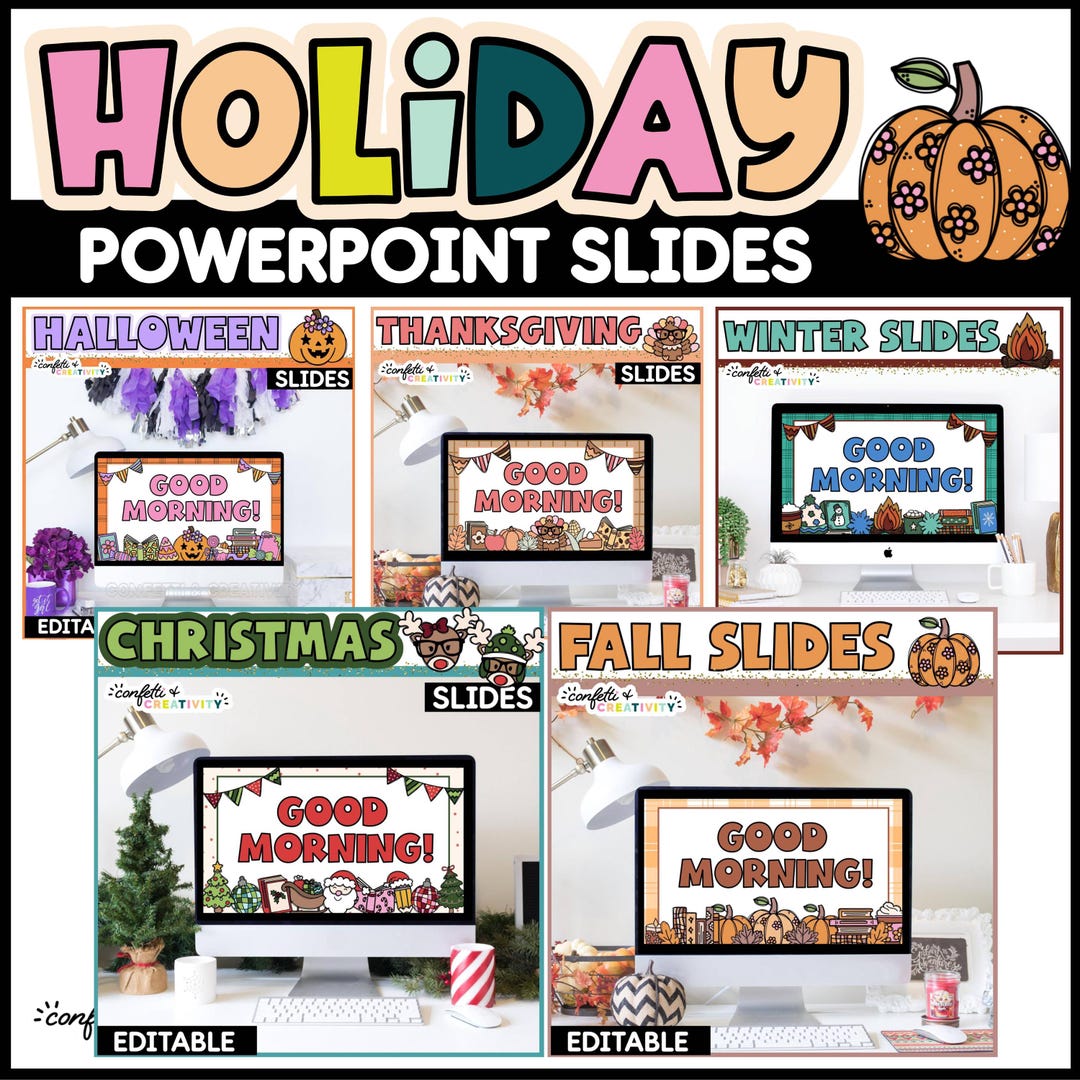 Editable Holiday Classroom Slides Bundle: Powerpoint & Google Slides ...