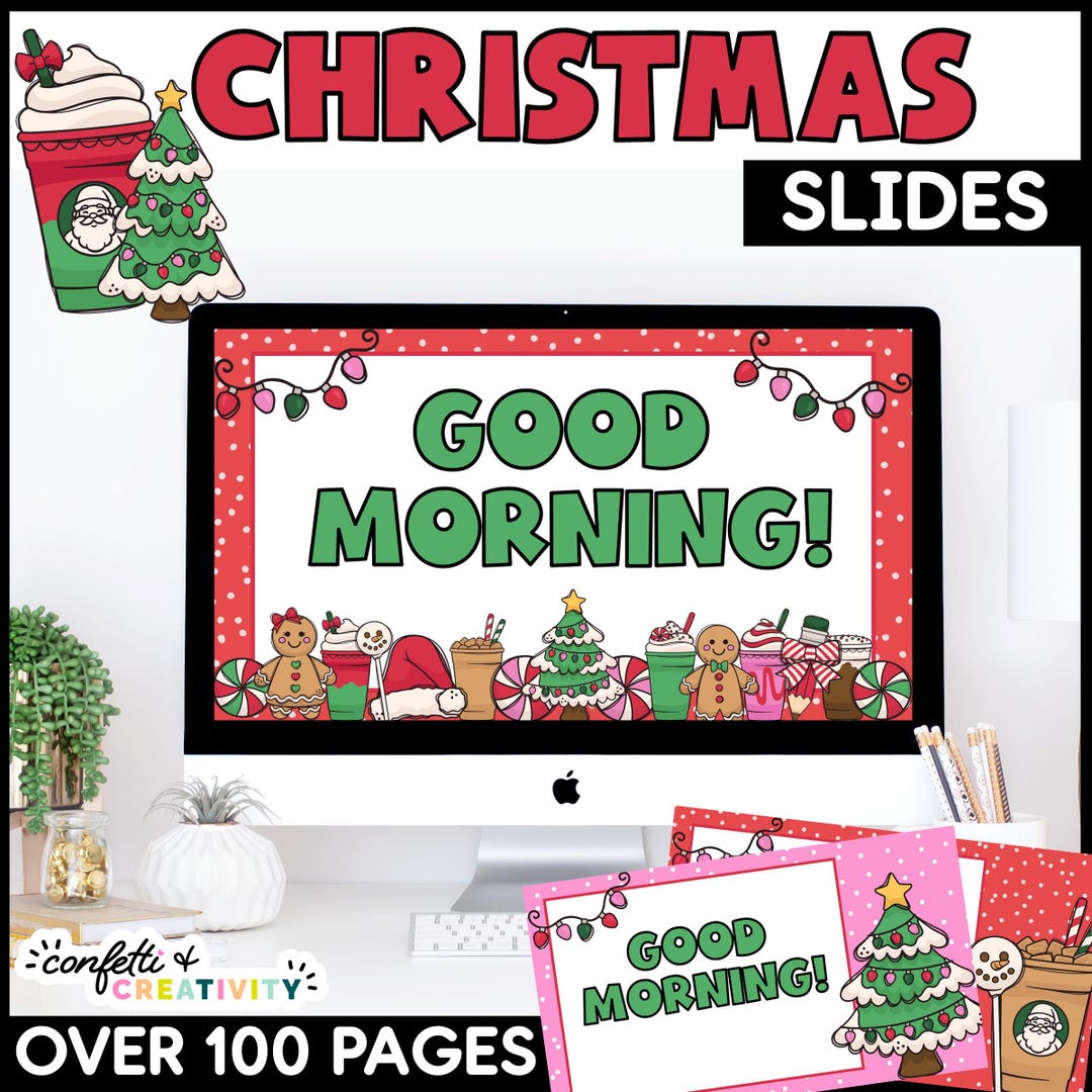 Christmas Daily Morning Slide Templates, Google Slides: Winter ...