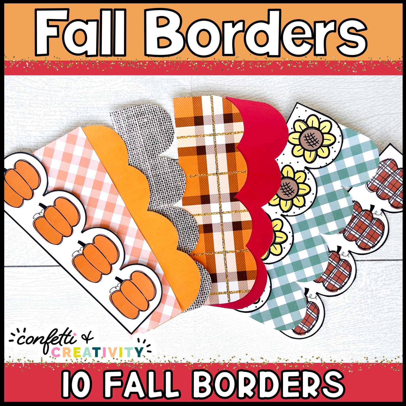 PRINTABLE Fall Bulletin Board Borders Fall Bulletin Board - Etsy