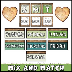 Nature Classroom Calendar Pack | Pocket Chart Calendar Cards | Flip ...