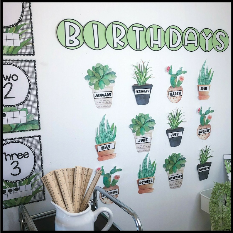 Plant Classroom Birthday Display Classroom Birthday Board - Etsy