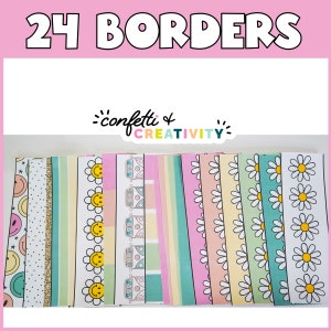 Retro Elementary Classroom Decor: Printable Bulletin Board Borders ...