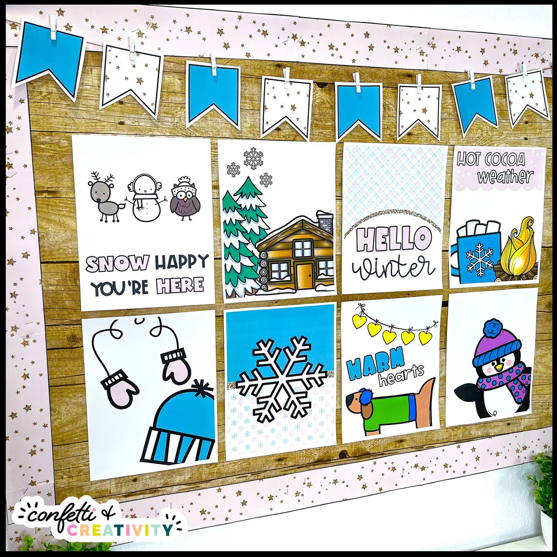Winter Bulletin Board Posters: January Holiday Classroom Decor (digital ...