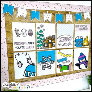 Winter Bulletin Board Posters | Winter Classroom Decor | December ...