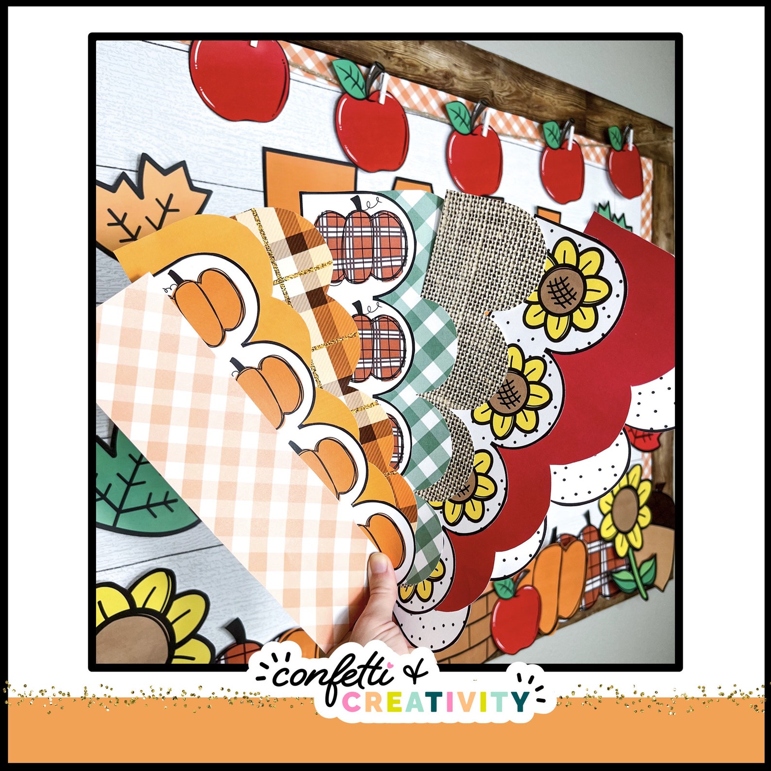 PRINTABLE Fall Bulletin Board Borders Fall Bulletin Board - Etsy