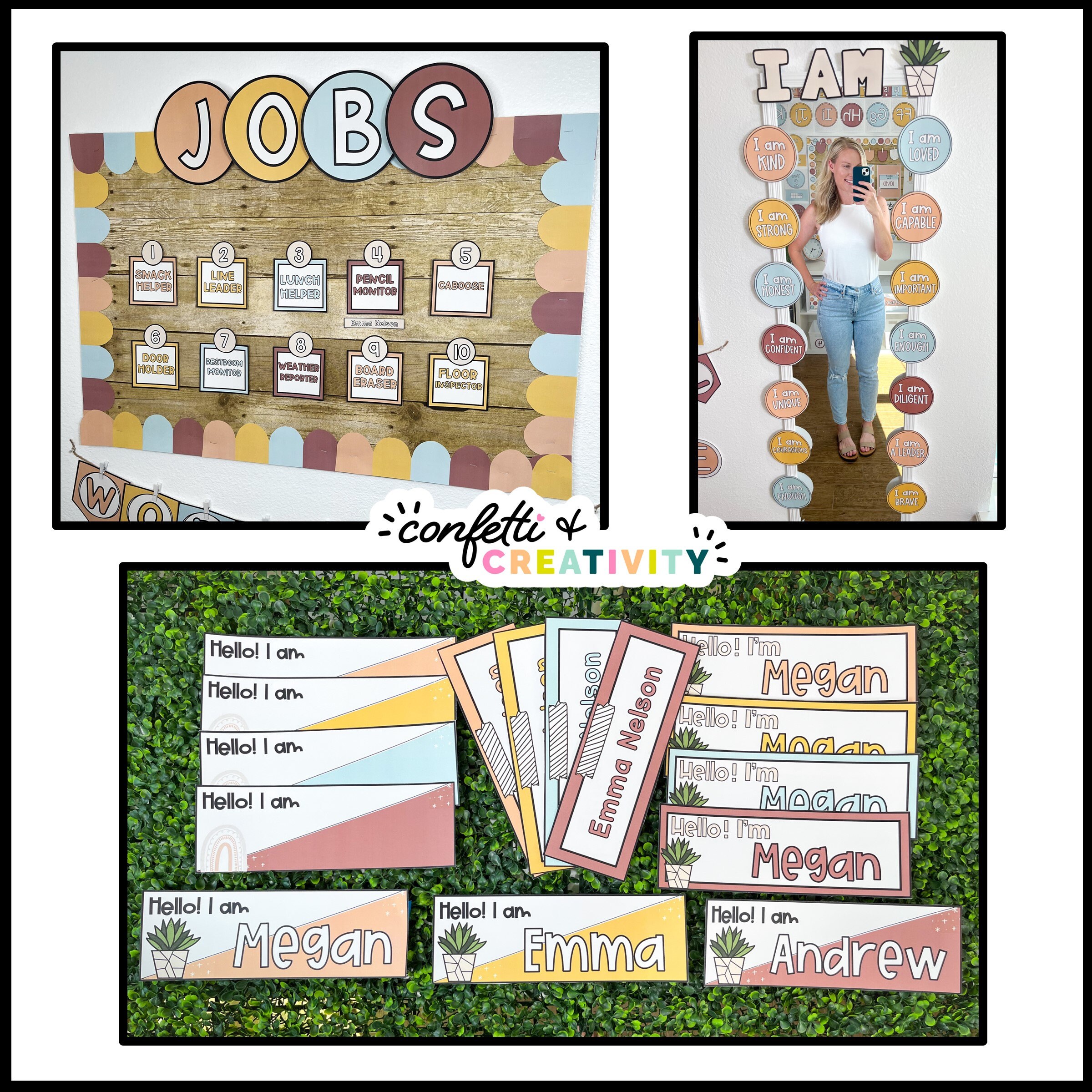 Boho Neutral Classroom Decor Bundle: Modern Neutrals (digital Download ...