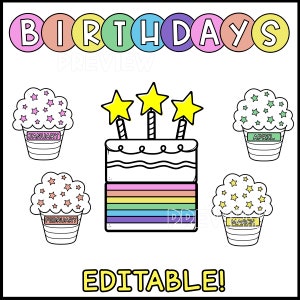Bright Classroom Birthday Display | Classroom Birthday Board | Birthday ...