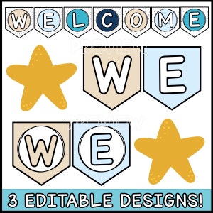 Editable Classroom Welcome Banner | Ocean Classroom Decor | Classroom ...
