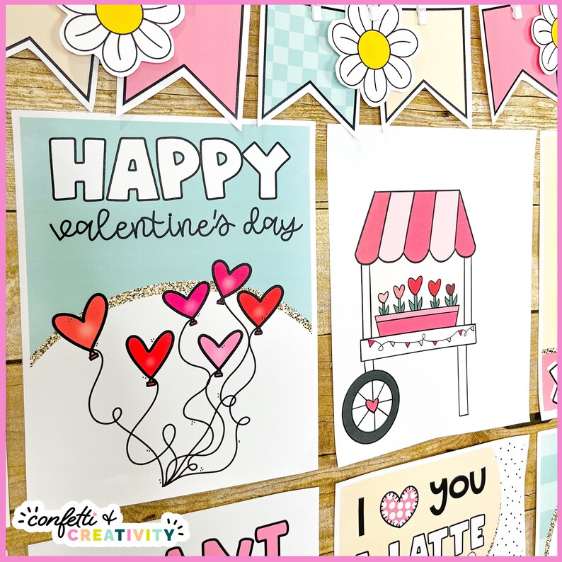 Valentine's Day Bulletin Board Posters: Classroom Decor (digital ...