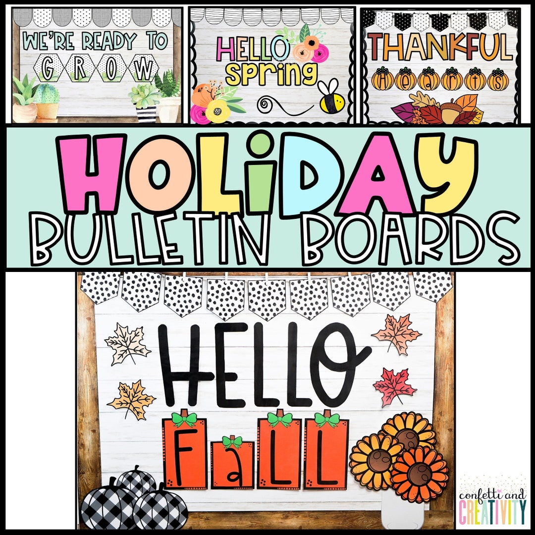 HOLIDAY Classroom Bulletin Board Bundle Bulletin Board Kit - Etsy