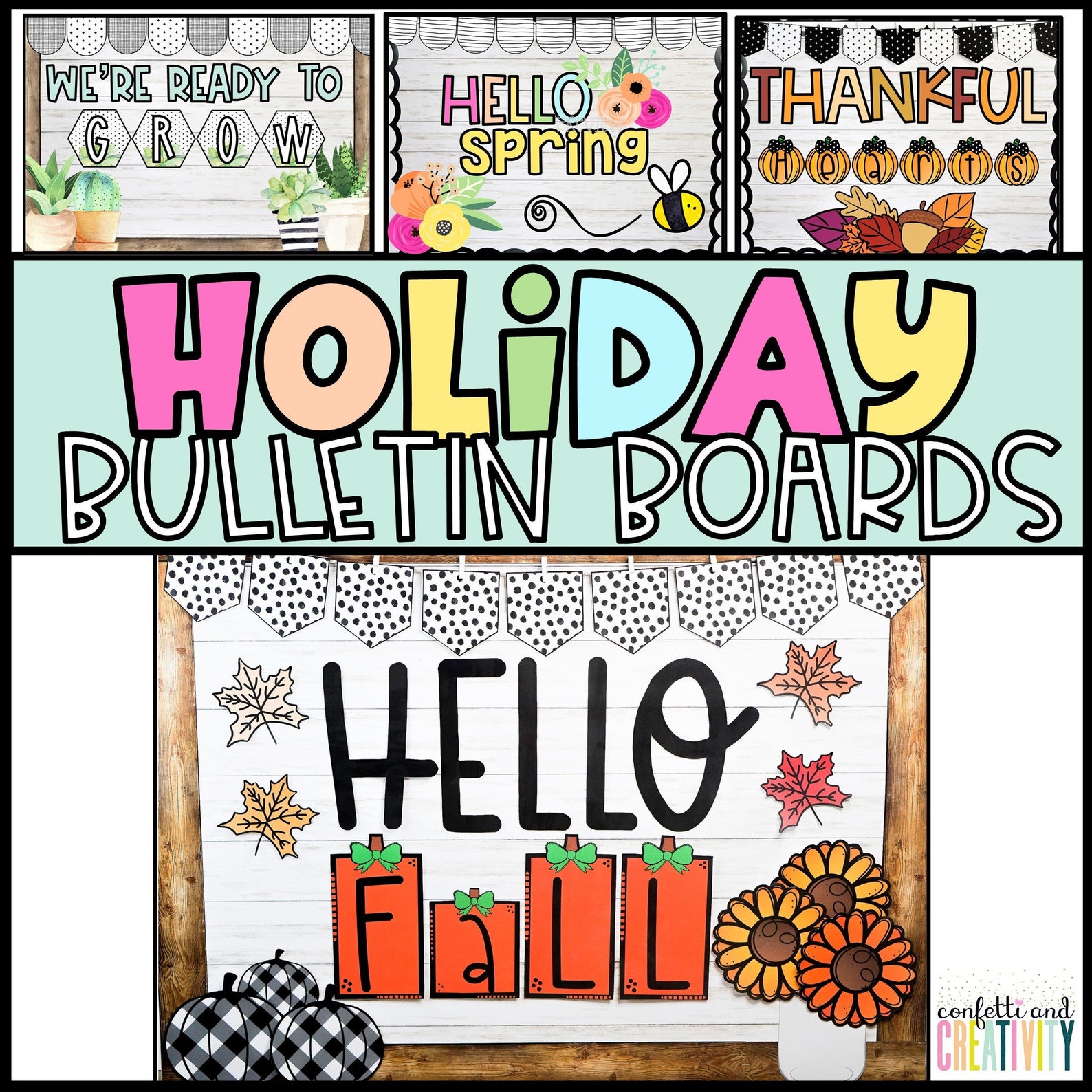 HOLIDAY Classroom Bulletin Board Bundle Bulletin Board Kit - Etsy