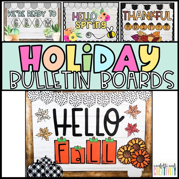HOLIDAY Classroom Bulletin Board Bundle Bulletin Board Kit - Etsy