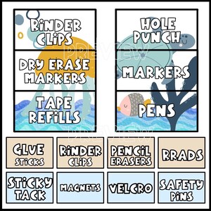 Ocean Teacher Toolbox Labels: Elementary Classroom Decor (digital ...