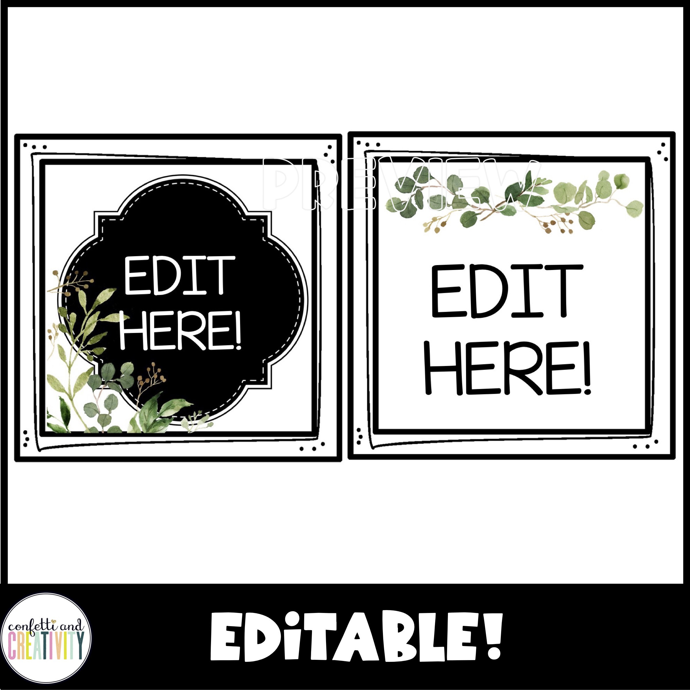Editable Farmhouse Classroom Labels: Teacher Organization (digital ...