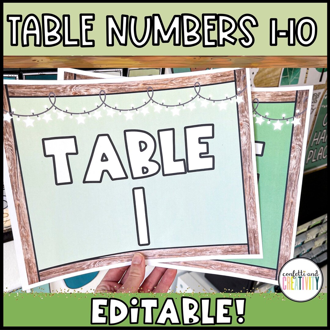 Table Numbers for the Classroom | Nature Classroom Decor | Classroom ...
