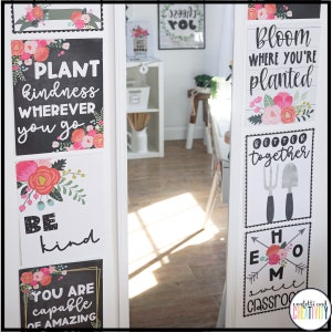 Floral Farmhouse Classroom Quote Posters | Classroom Quotes | Farmhouse ...