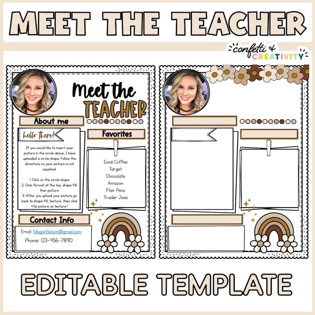 Editable Meet the Teacher Template: Neutral Classroom Decor (digital ...