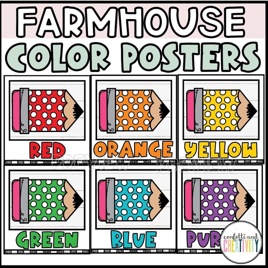 Color Posters for the Classroom | Primary Classroom Decor | Floral ...